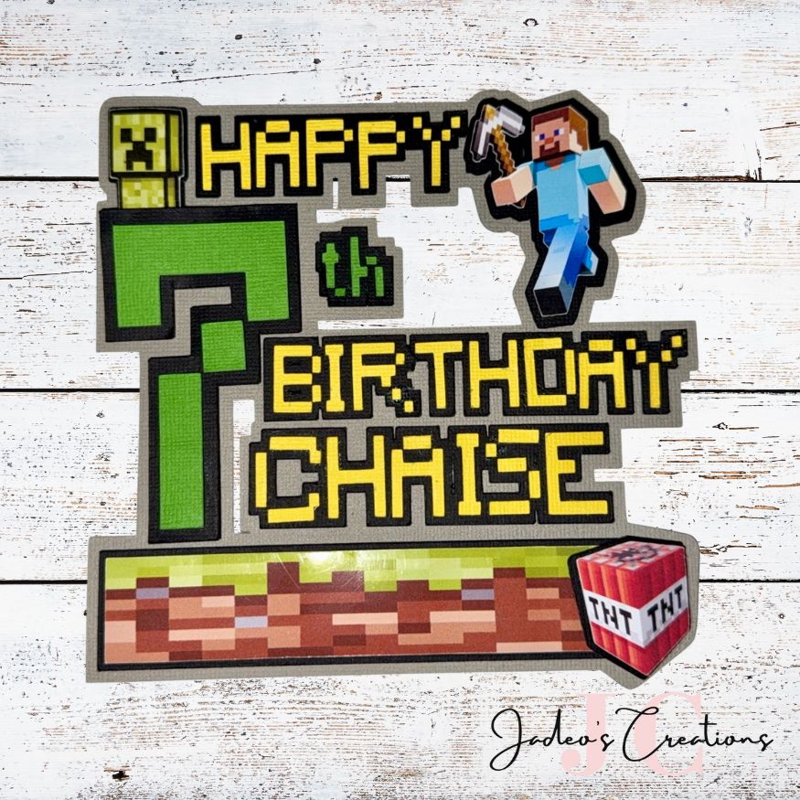 Minecraft Cake Topper – Jadeo’s Creations